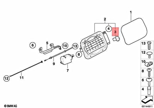 BMW 1 3 5 6 7 Series Fuel Door Latch With Ejector OEM Genuine ...