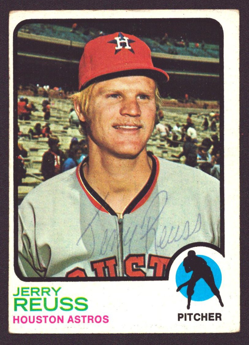JERRY REUSS 1973 Topps #446 AUTOGRAPH ASTROS Auto Signed Dodgers Reds ...