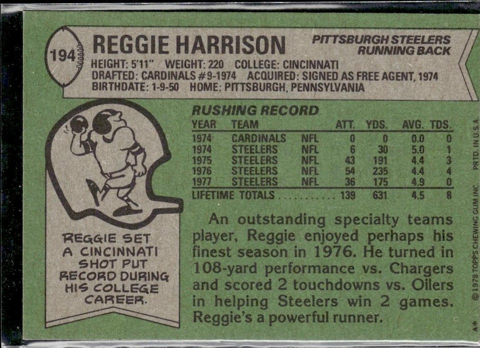 1978 Topps #194 Reggie Harrison | eBay
