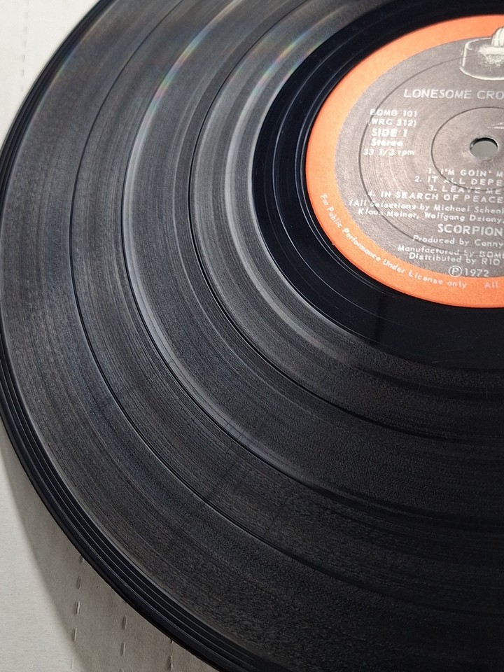 "SCORPIONS" LOT OF 2 VINYL LP'S LONESOME CROW/FLY TO THE RAINBOW ROCK ...