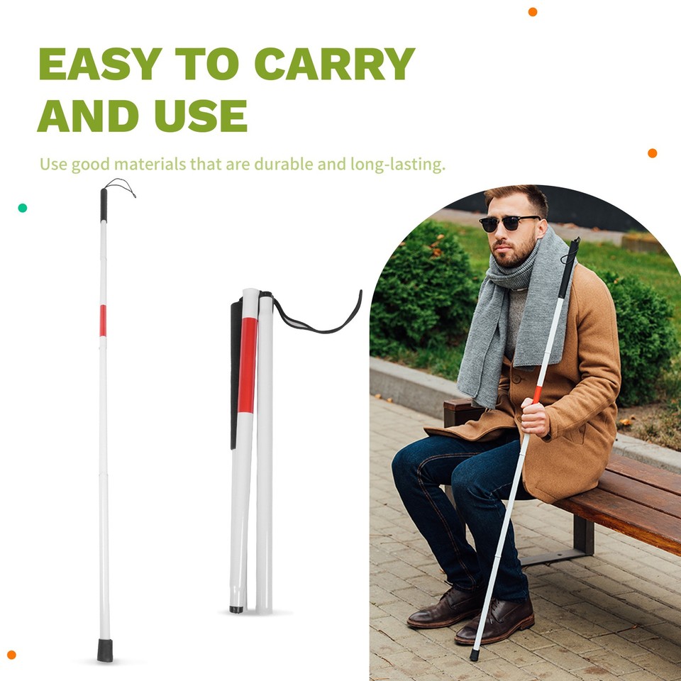 Visually Impaired Crutch Cane Blind Walking Stick Walker Aluminium ...