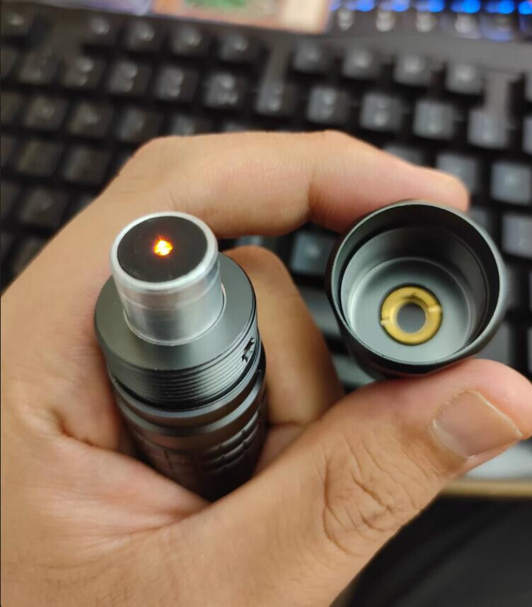 593nm Yellow Laser Pointer Pen Signal Light Flashlight indicator Lamp ...