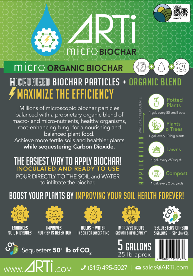 ARTi Micronized Biochar (MicroOrganic) | eBay