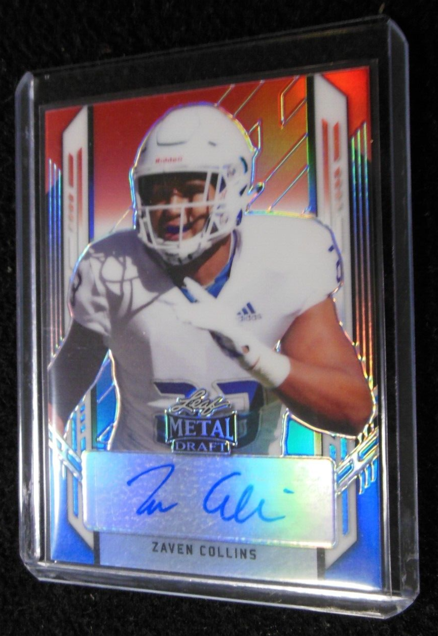 2021 Leaf Metal Draft ZAVEN COLLINS - Red White & Blue Autographed #'d ...