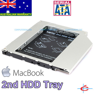 MacBook CD-ROM Optical Drive Bay adding 2nd 2.5" SATA HDD Hard Drive ...