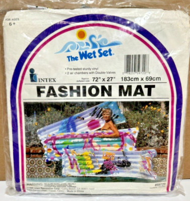 Vintage 1990 Intex The Wet Set Action Mat Retro 80s 90s Pool Float 72 ...