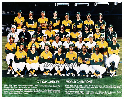 MLB 1973 World Series Champion Oakland A's Team Picture Color 8 X 10 ...