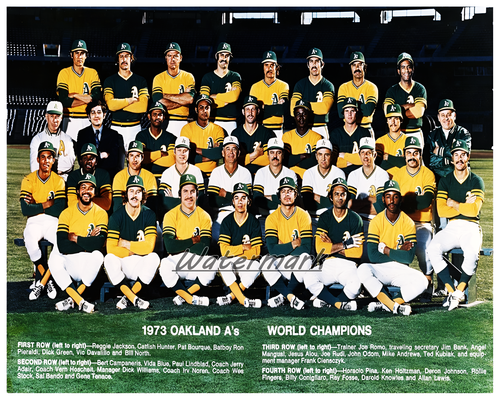 MLB 1973 World Series Champion Oakland A's Team Picture Color 8 X 10 ...