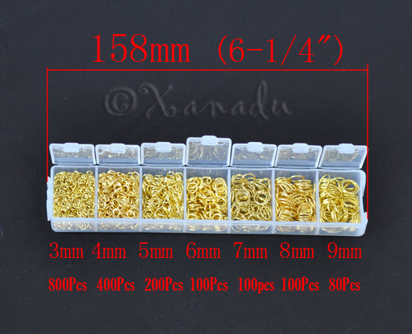 Jump Rings Silver Plated 1500PCs Mix - 7 Assorted Sizes In Plastic ...