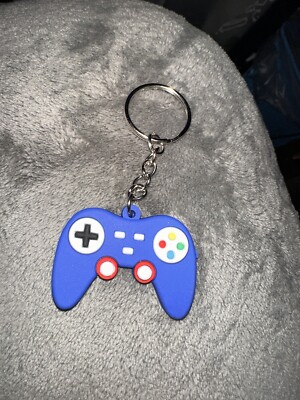Blue Game Controller Keychain Charm | eBay