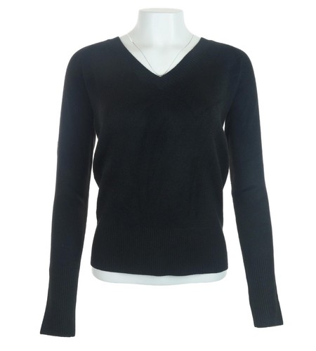 Neuf Femmes French Connection Col V Acrylique Pull Extensible XL Noir ...