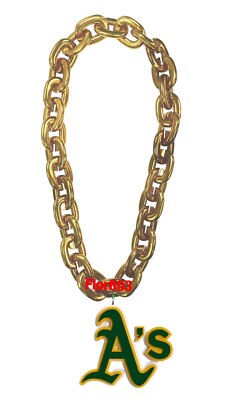 MLB Oakland Athletics 3D Fan Chain Necklace Foam -Gold Chain | eBay