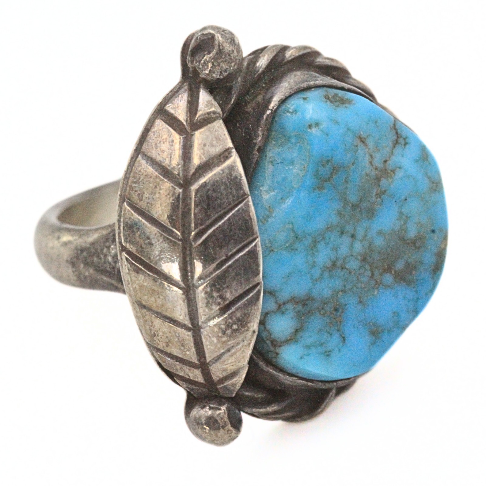 Native American Navajo Sterling Silver Old Pawn Turqu… - Gem