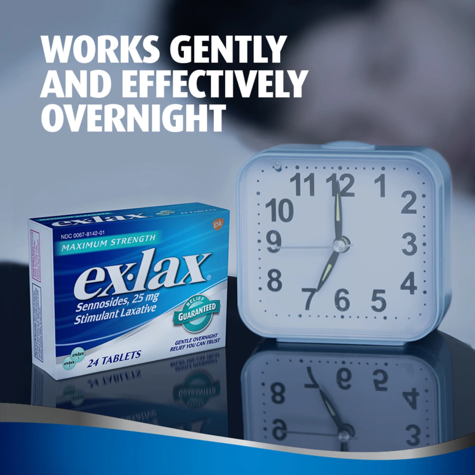 Ex-Lax Maximum Strength Stimulant Laxative Constipation Relief Pills ...