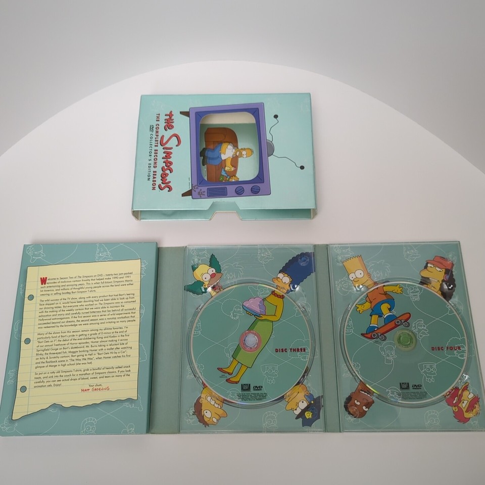 The Simpsons Complete 2nd Season (DVD, 2002, 4-Disc Collector's Edition ...