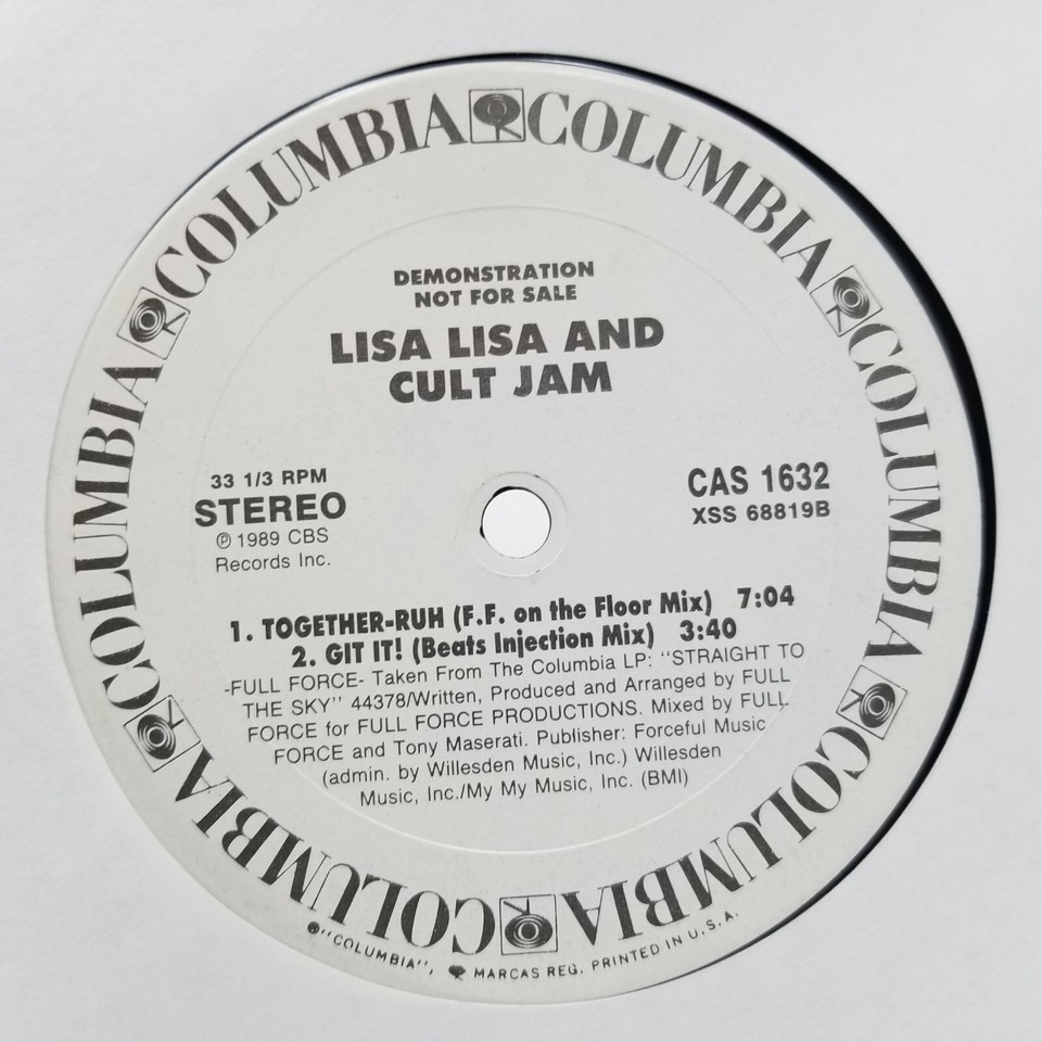 Lisa Lisa and Cult Jam Just Git It Together 12" Vinyl Record Single | eBay