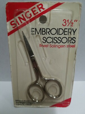 Singer 3-1/2" Solingen Steel Embroidery Craft Scissors 00273 Vintage ...