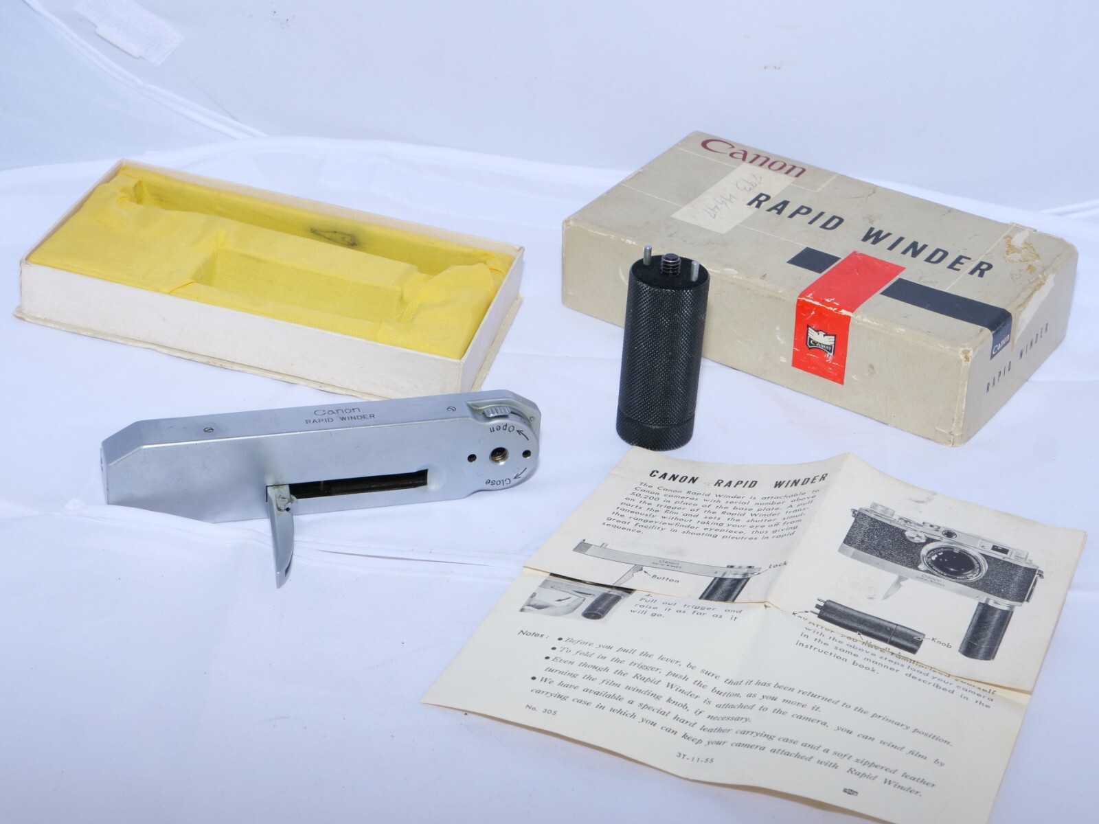 Canon Rangefinder Camera "Rapid Winder" baseplate for Canon RF. Grip ...