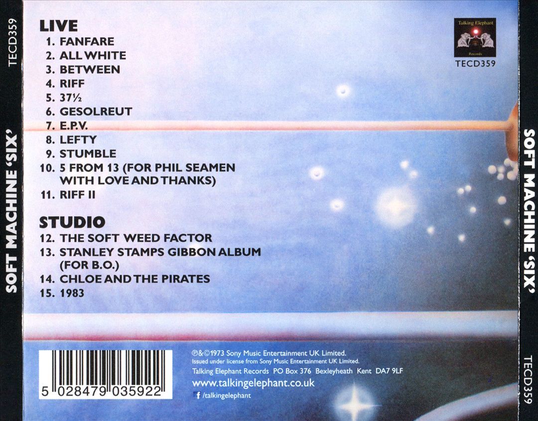 SOFT MACHINE - SIX NEW CD 5028479035922| eBay