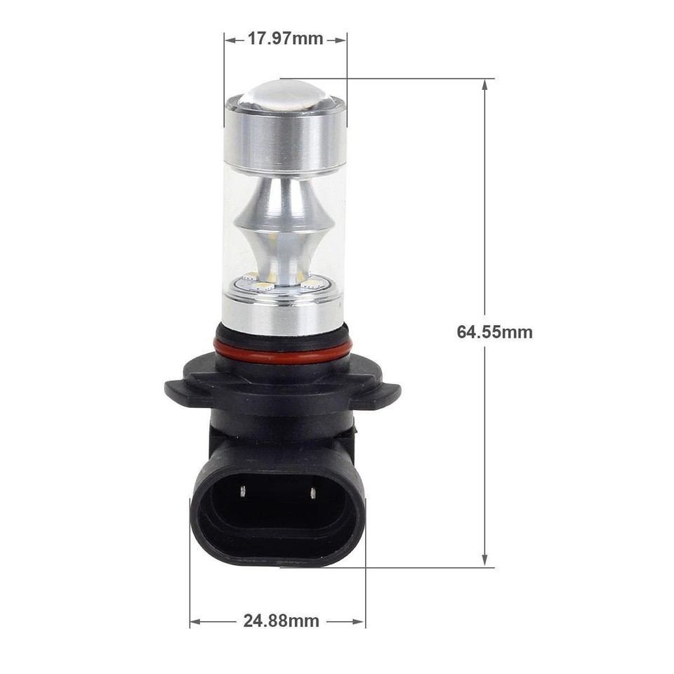 2pcs 6000K High Power White 9005 HB3 60W 12-2323-SMD LED Daytime ...