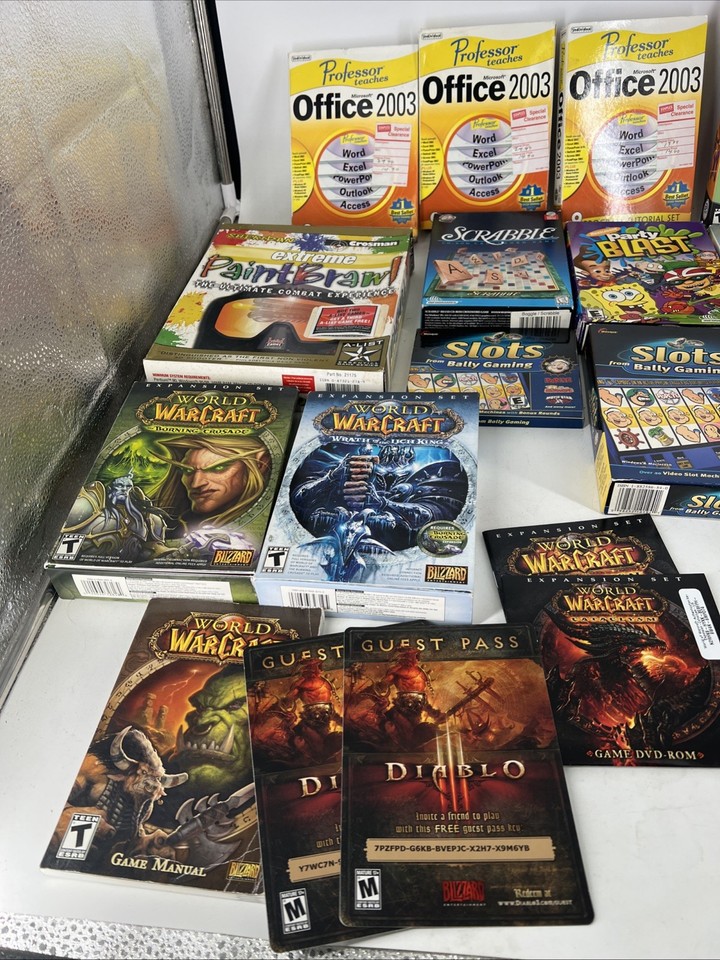 BIG LOT OF VINTAGE COMPUTER PC VIDEO GAMES LARGE VARIETY Popular Titles ...