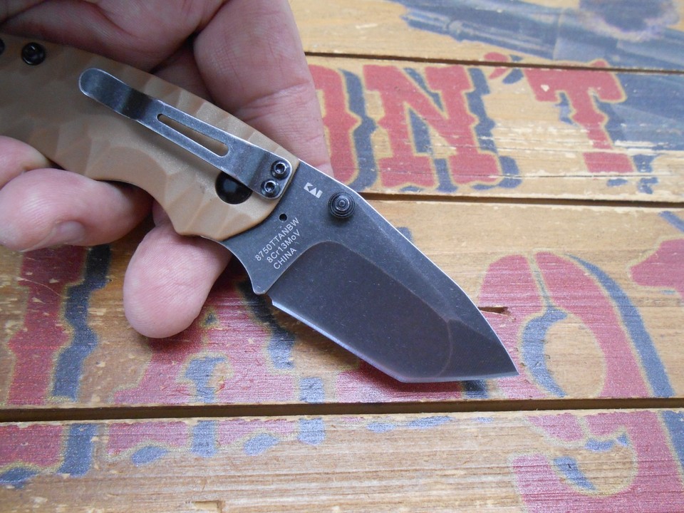 Kershaw Shuffle II 8750TTANBW Knife Liner Lock Plain Edge Tanto Blade ...
