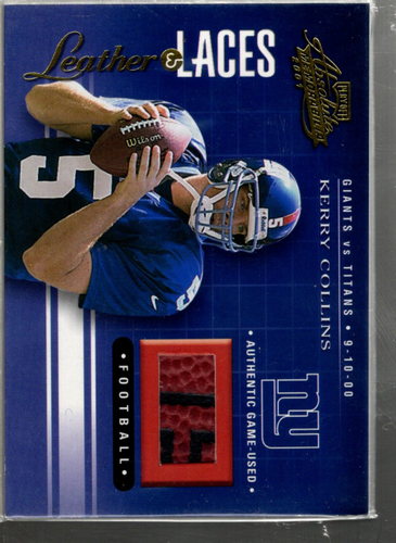 B4425- 2001 Absolute Memorabilia Cuir Et Lacets #LL12 Kerry Collins ...