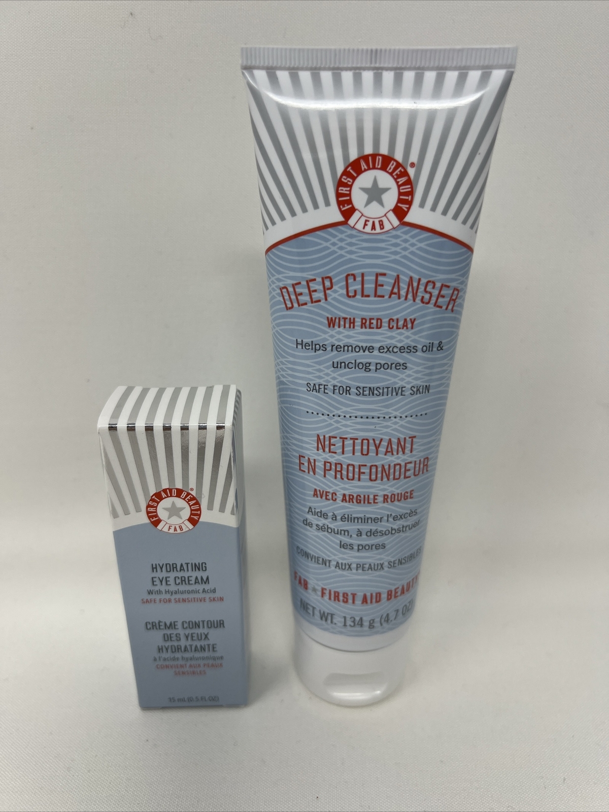 First Aid Beauty Deep Cleanser (4.7 Oz. & Hydrating Eye cream (.5 Oz ...
