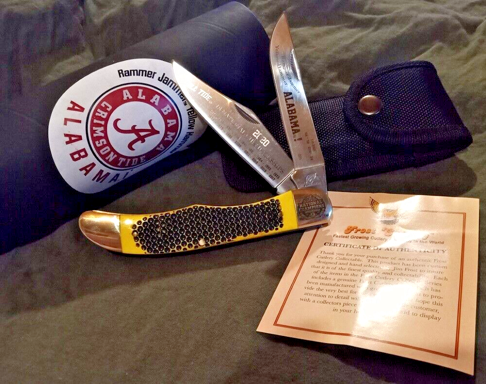 Alabama pocket knife Bone Handle Hunter Champions Numbered Limited ...