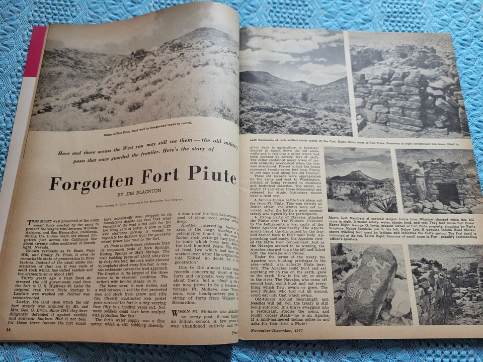 TRUE WEST MAGAZINE-DEC. 1957-LOVELY ECHO HAWK COVER | eBay