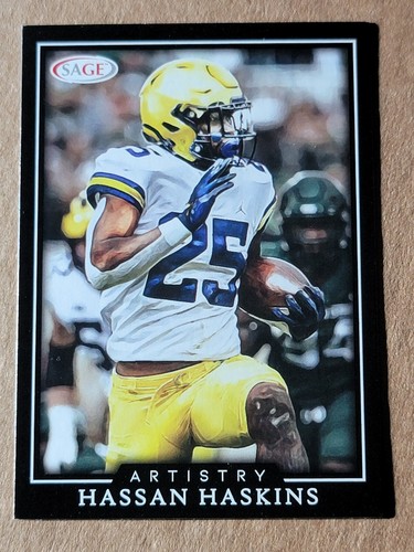 Hassan Haskins 2022 Sage Artistry Rookie Football Card #50 | eBay