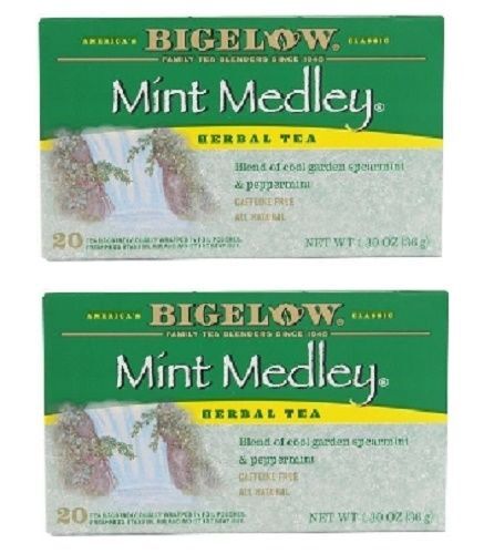 Bigelow Mint Medley Herbal Tea Bags 2 Box Pack | eBay