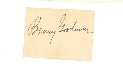Autographié 3x2.5 Coupe Signature Musicien Bandleader Benny Goodman | eBay