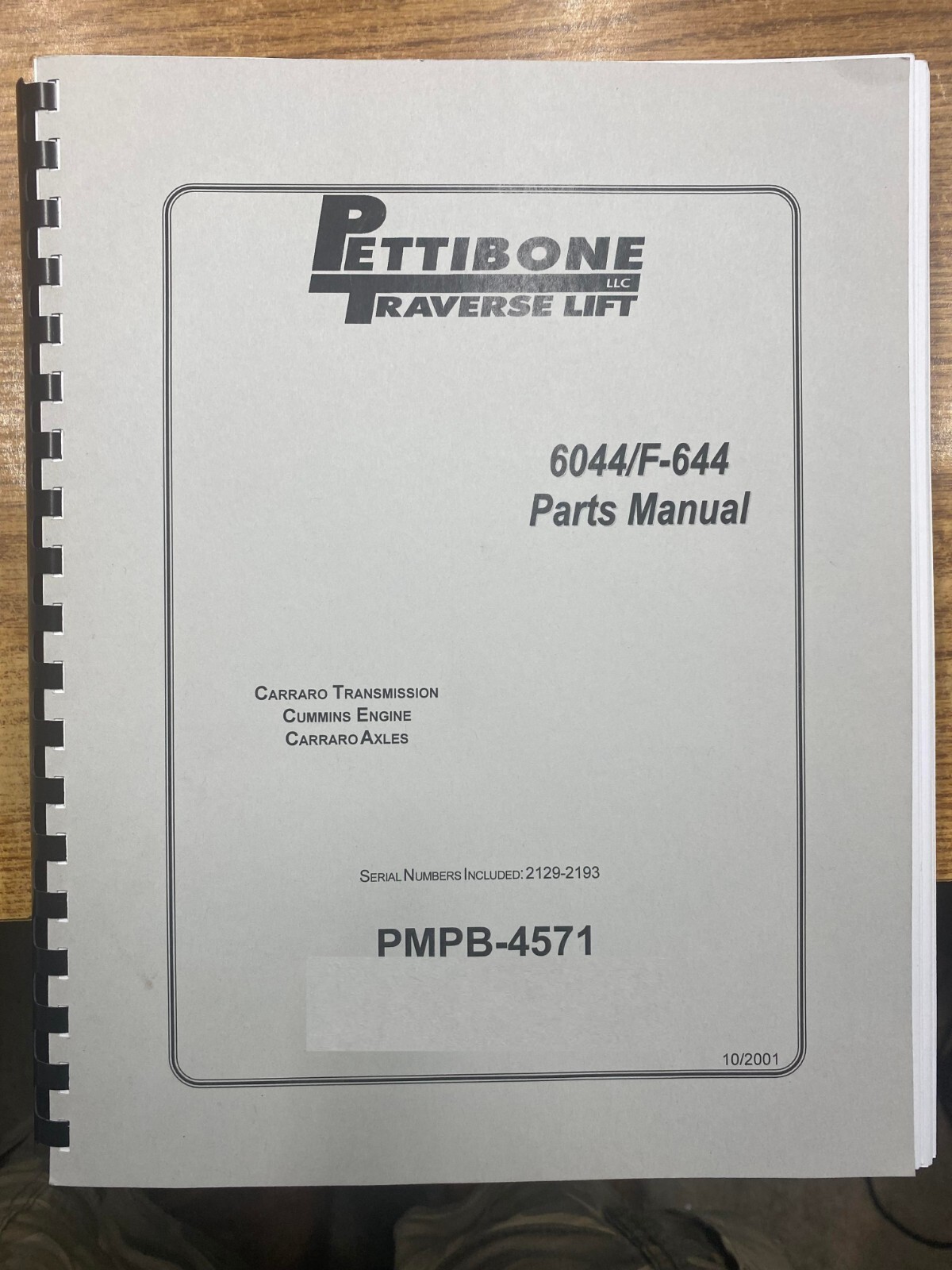 6044 644 Traverse ForkLift Service Parts Manual Pettibone 6044 & F-644 ...