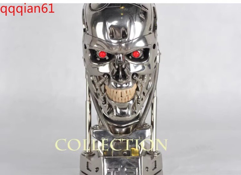 NEW T800 Terminator Arnold T2 1:1 Endoskeleton Skull Bust Resin Statue ...