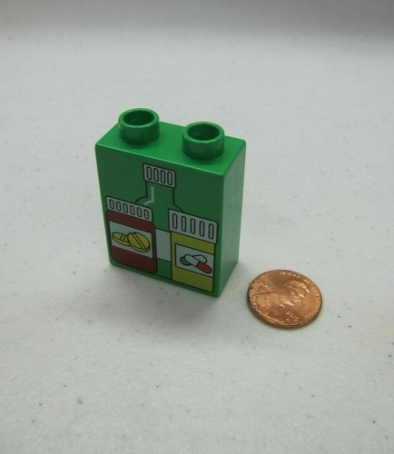 Lego Duplo MEDICINE PILLS DRUGS GROCERIES PRINTED BLOCK Vet Clinic ...