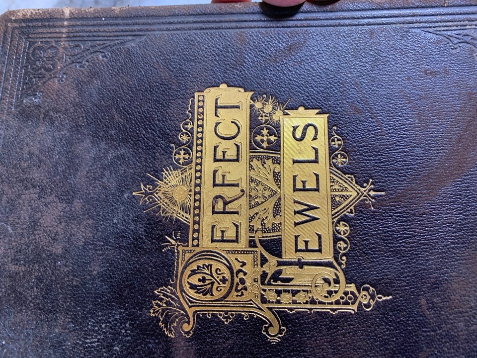 Antique Leather Gilded Gilt PERFECT JEWELS Balch Ornate Embossed ...