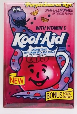 PurpleSaurus Rex MAGENET 2"x3" Fridge or Locker Vintage Retro 80's | eBay