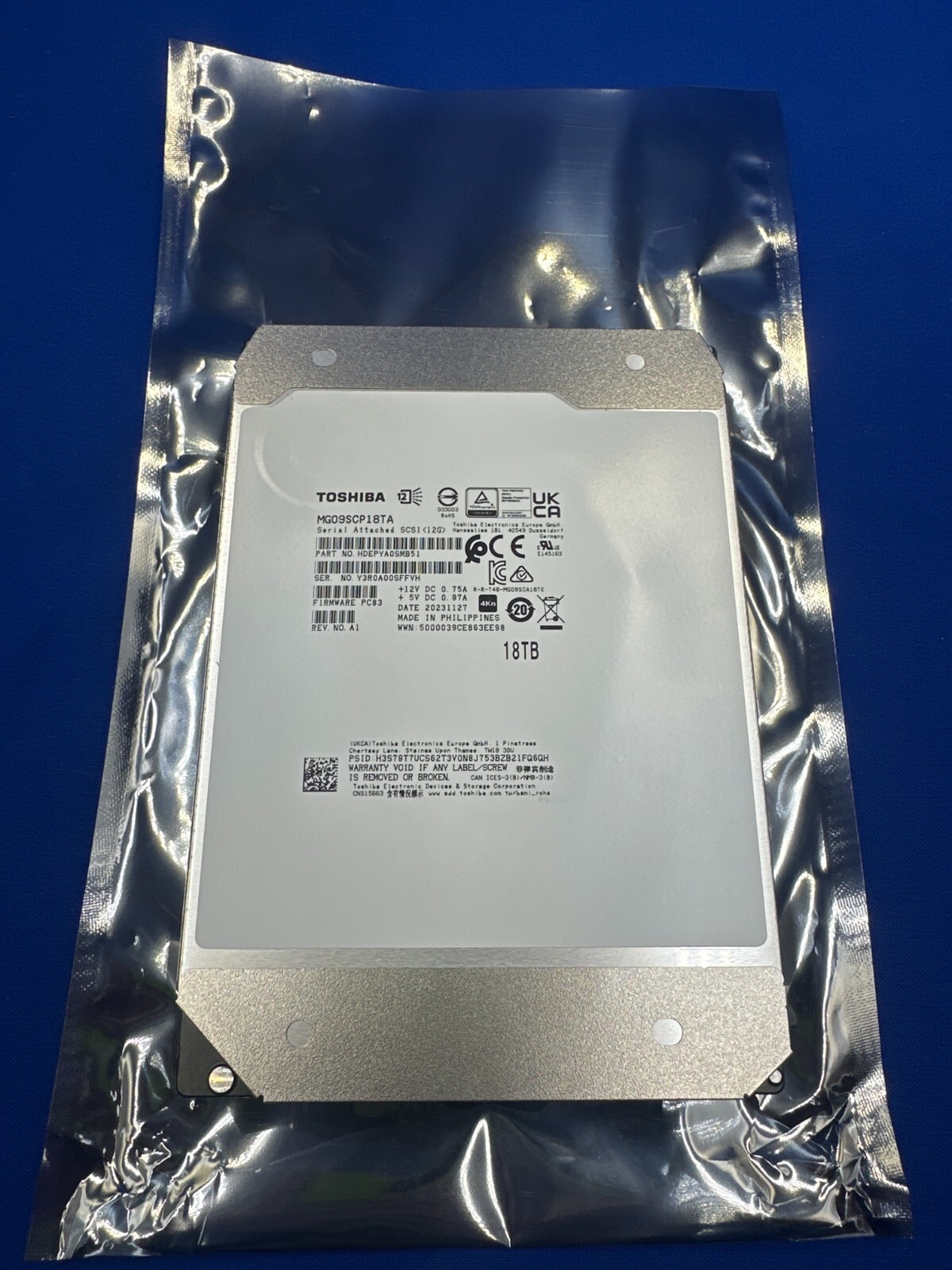 MG09SCP18TA TOSHIBA MG09 18TB SAS 12Gb/s 7200RPM 4Kn 3.5" HDD ...