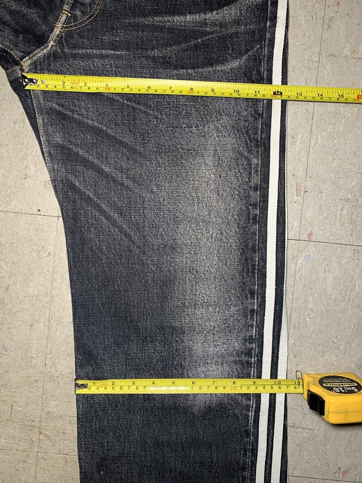 Y-3 Yohji Yamamoto Adidas SS04 3 Strip Spotted Horse Denim Jeans 32x30 ...