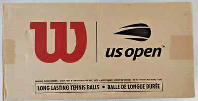 New Sealed WILSON US Open Tennis Balls - Extra Duty 24 Can Case | eBay