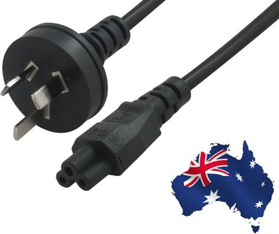5pcs x 3 Pin Clover Prong AU Plug AC Power Cable Cord Laptop Monitor ...