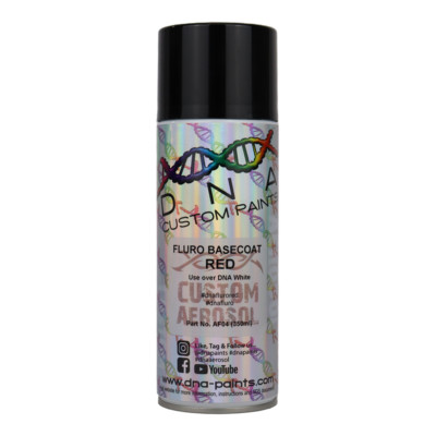 DNA PAINTS Fluro Basecoat Spray Paint 350ml Aerosol Fluorescent Red | eBay