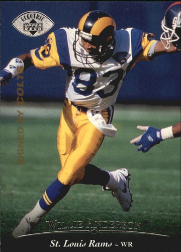 1995 Upper Deck Electric Silver Rams Football Card #43 Flipper Anderson ...