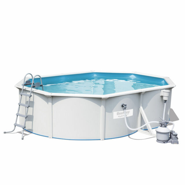 Bestway Hydrium 5m x 3.6m x 1.2m Above Ground Oval Swimming Pool ...