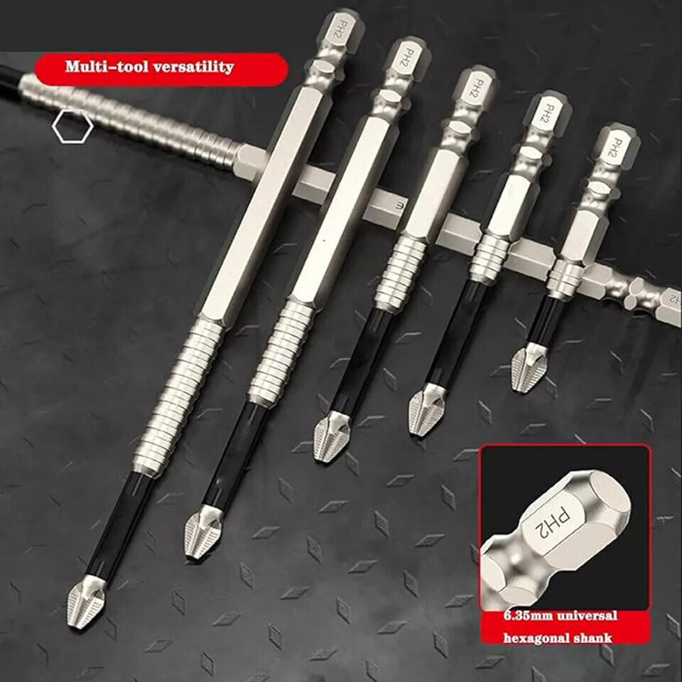 6PCS High Magnetic Screw Driver Drill Bit Set Magnetic Drill Bits Anti ...