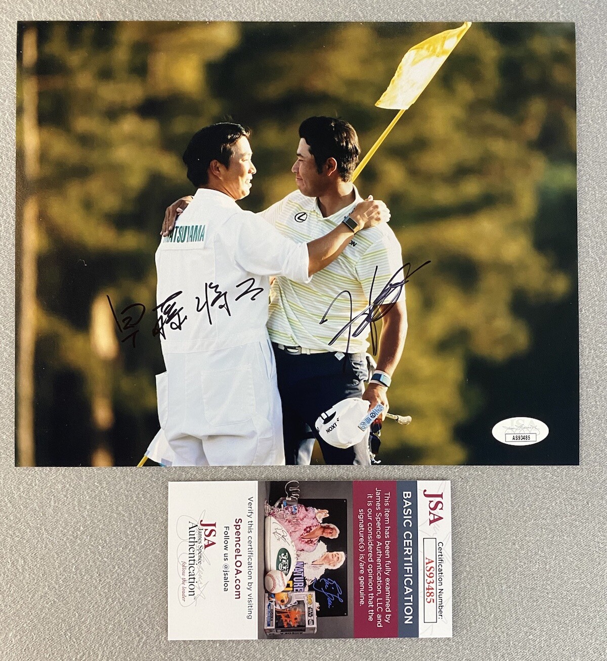 Hideki Matsuyama Autographed Signed 2021 MASTERS SHOTA HAYAFUJI & DUAL ...