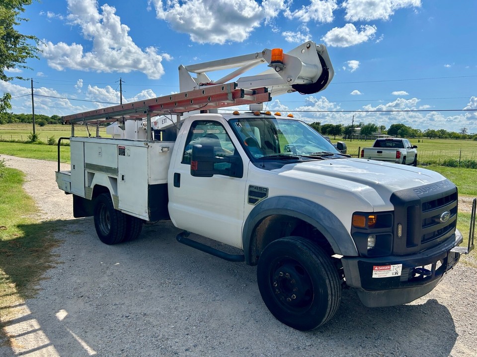 2009 Ford F450 Bucket Truck, V10 Gas, 45ft reach ETI boom | eBay