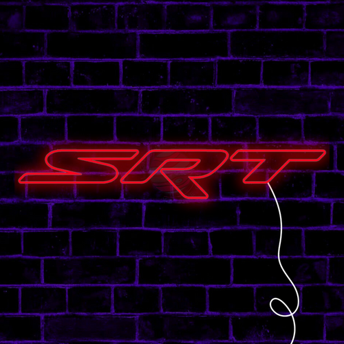 SRT logo LED Neon Sign 30"x10" Light Man Cave Car Garage Wall Decor | eBay