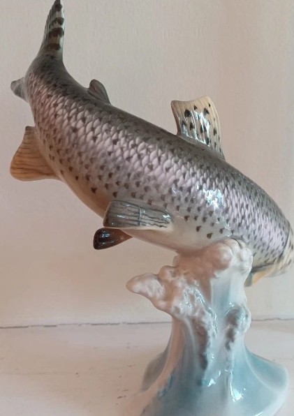 Goebel Porcelain Rainbow Trout Fish Figurine. An Antique Collectable ...